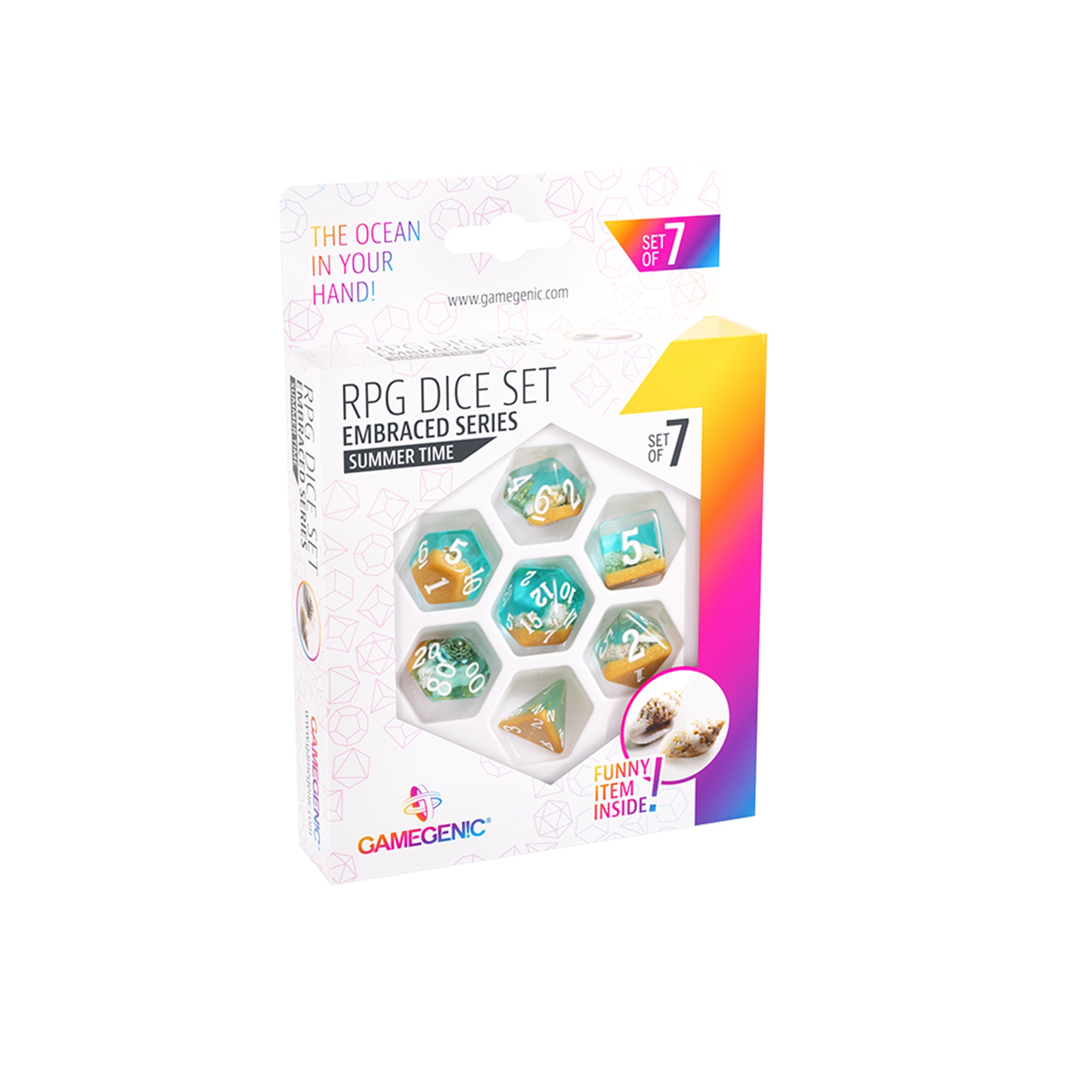 Embraced Series - Summer Time - RPG Dice Set (7pcs) – Asmodee North America