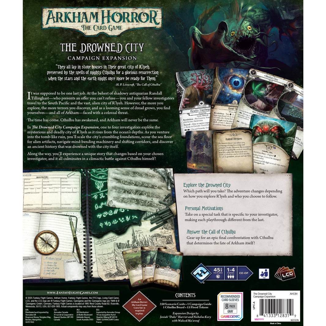 Arkham Horror: The Card Game – The Drowned City Campaign Expansion ...