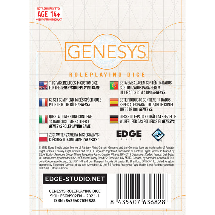 Genesys Roleplaying Game DICE PACK - Enhance Your Tabletop Adventures ...
