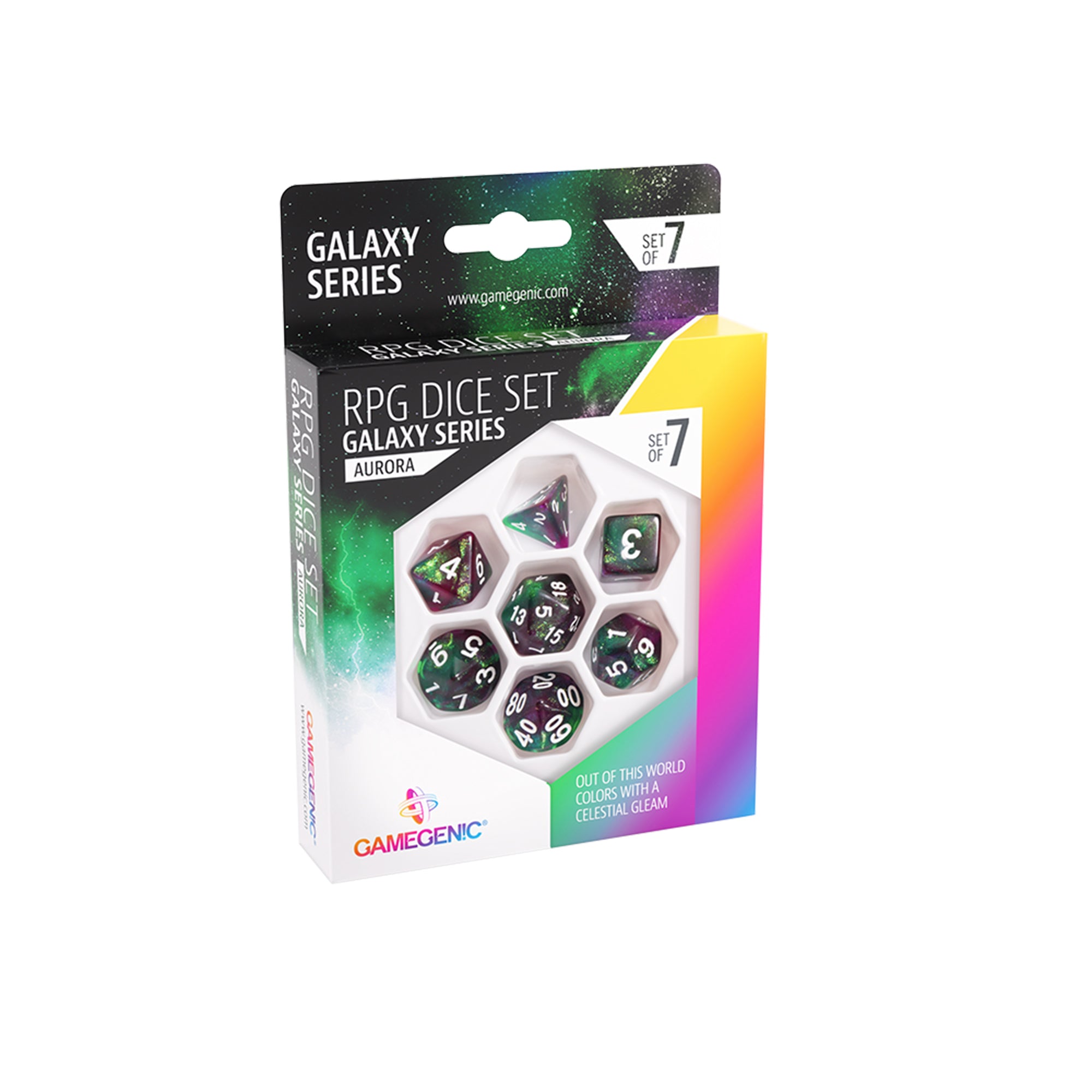 Galaxy Series - Aurora - RPG Dice Set (7pcs) – Asmodee North America