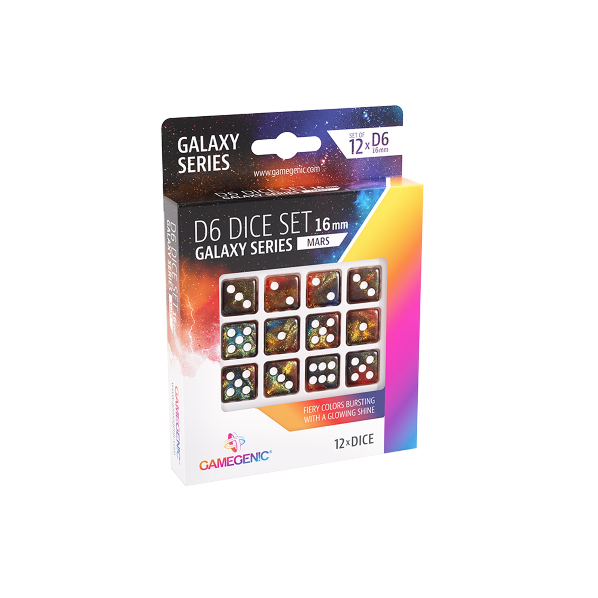 Galaxy Series - Mars - D6 Dice Set 16 mm (12 pcs) – Asmodee USA