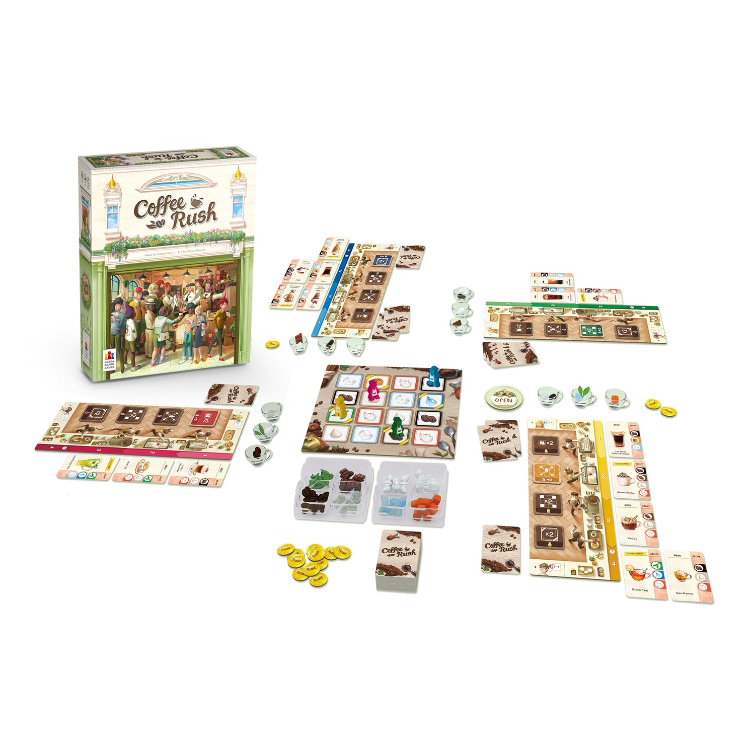 Coffee Rush Board Game - Brew Up Success in a Fun Coffee Adventure ...