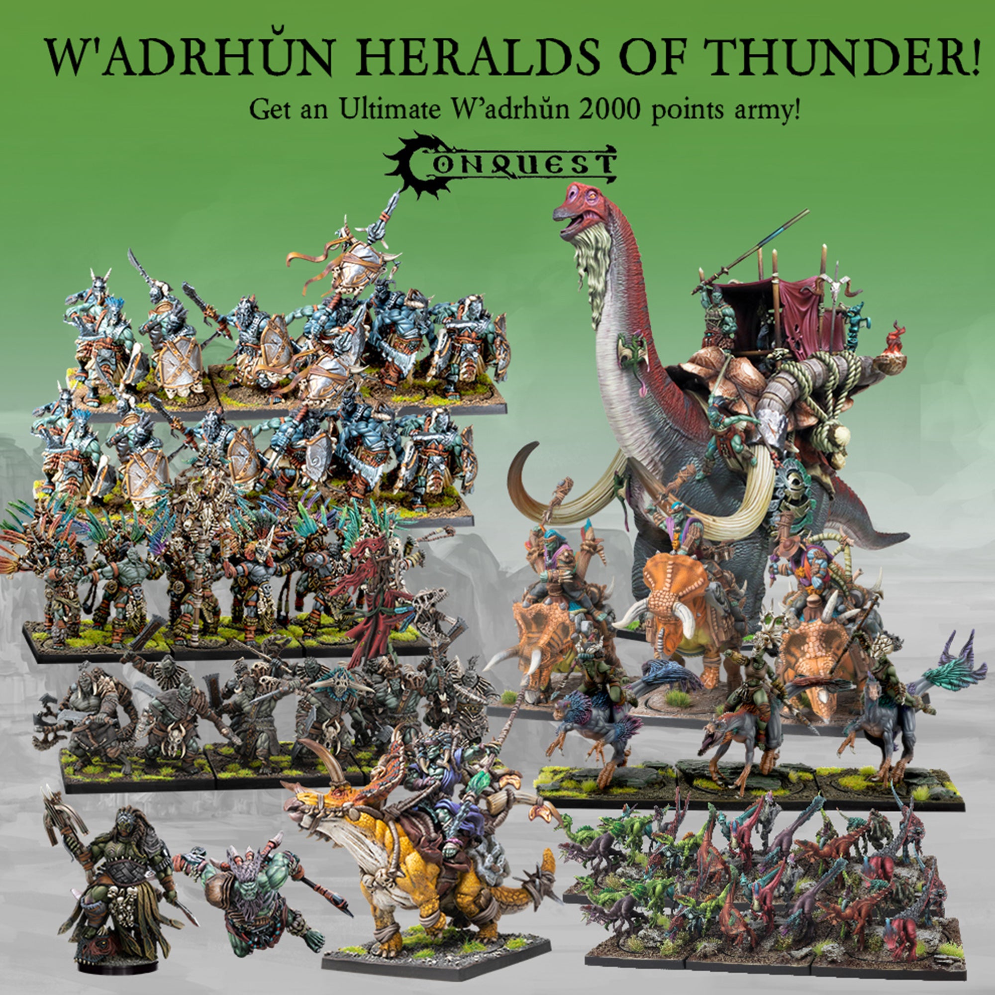 Conquest Miniatures Game - Wadruhn: Heralds of Thunder 2000 pt Army ...