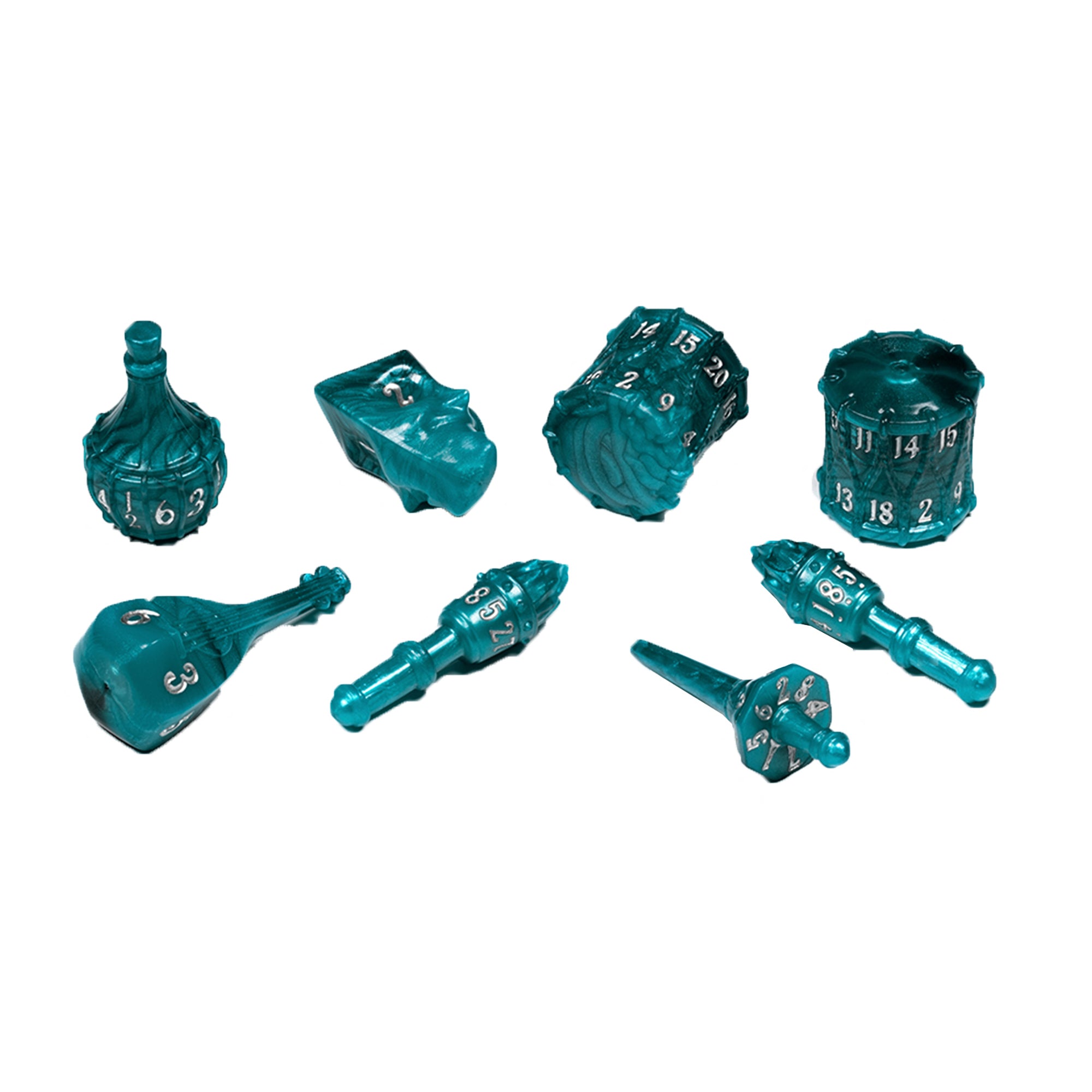 PolyHero Bard 8 Dice Set Telltale Teal – Asmodee North America