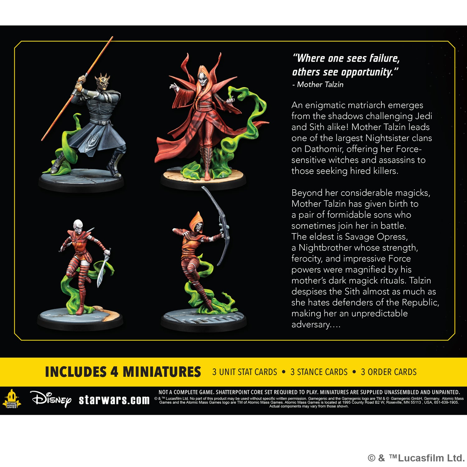 Star Wars Shatterpoint Witches of Dathomir Squad Pack Miniatures Game ...