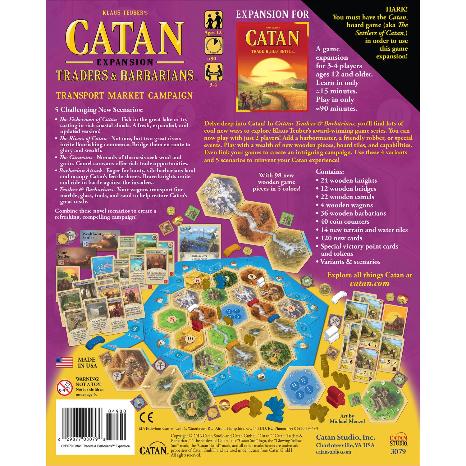 CATAN Traders & Barbarians Expansion Strategy Board Game for Family ...