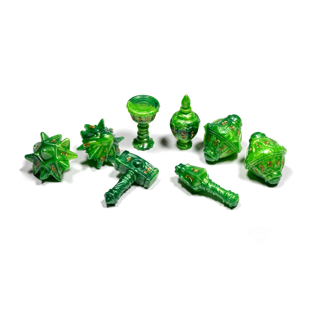 PolyHero Cleric 8 Dice Set Verdant Viridian – Asmodee North America