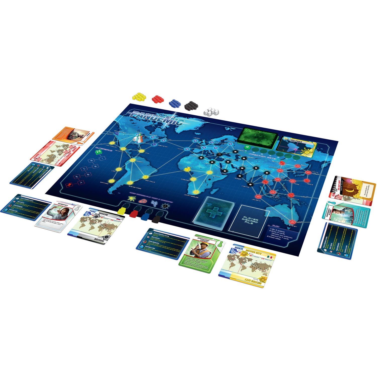 Pandemic Board Game (Base Game) Cooperative Strategy Game for Family ...