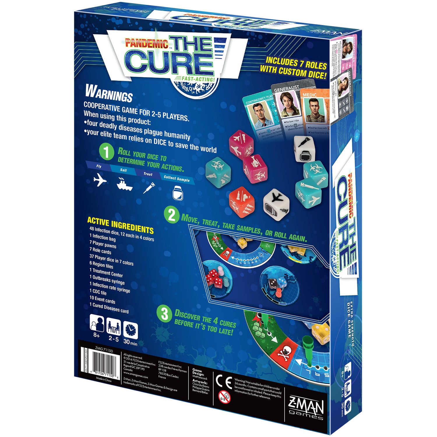 Pandemic The Cure Board Game (Base Game) Cooperative Strategy Game ...